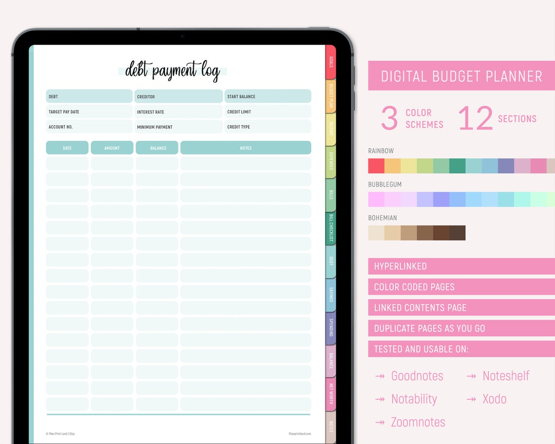 Digital Finance Planner, Budget Planner, Financial Planning Digital ...