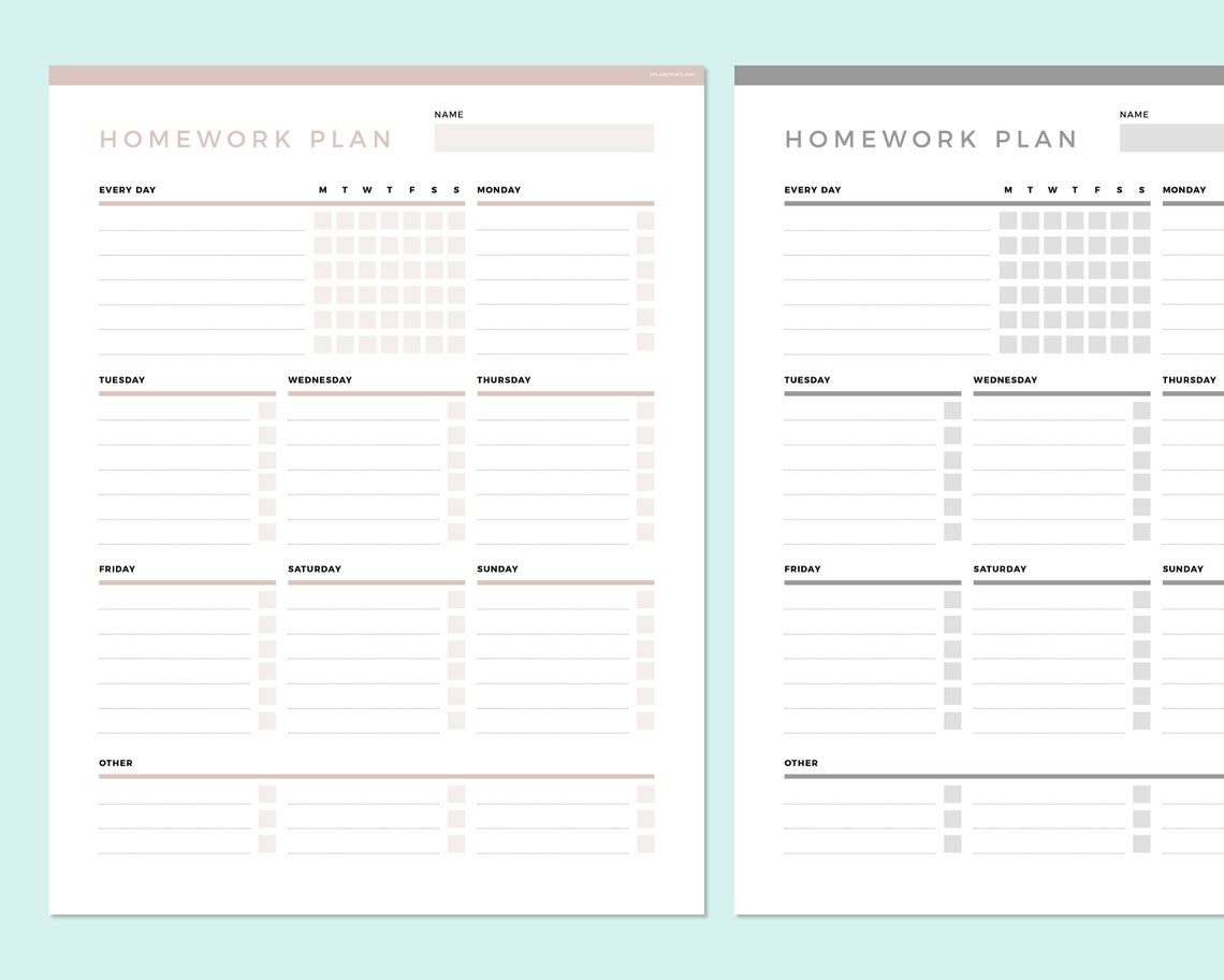 Editable Homework Checklist Fillable Homework Planner - Etsy