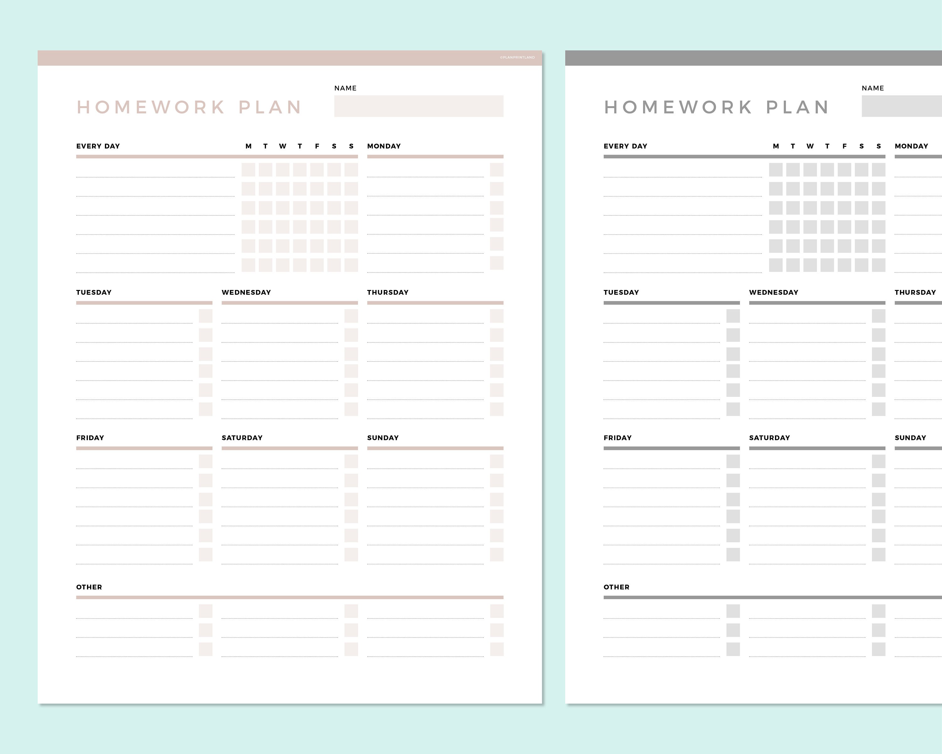 Editable Homework Checklist Fillable Homework Planner - Etsy Australia