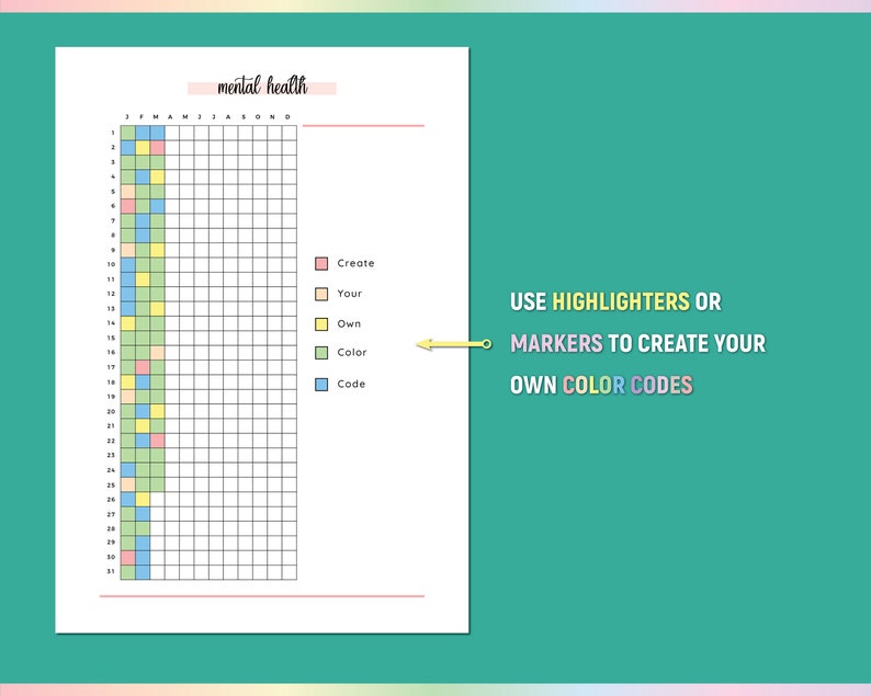 A5 Mental Health Tracker, Printable Mindfullness Journal, Simple Mental ...