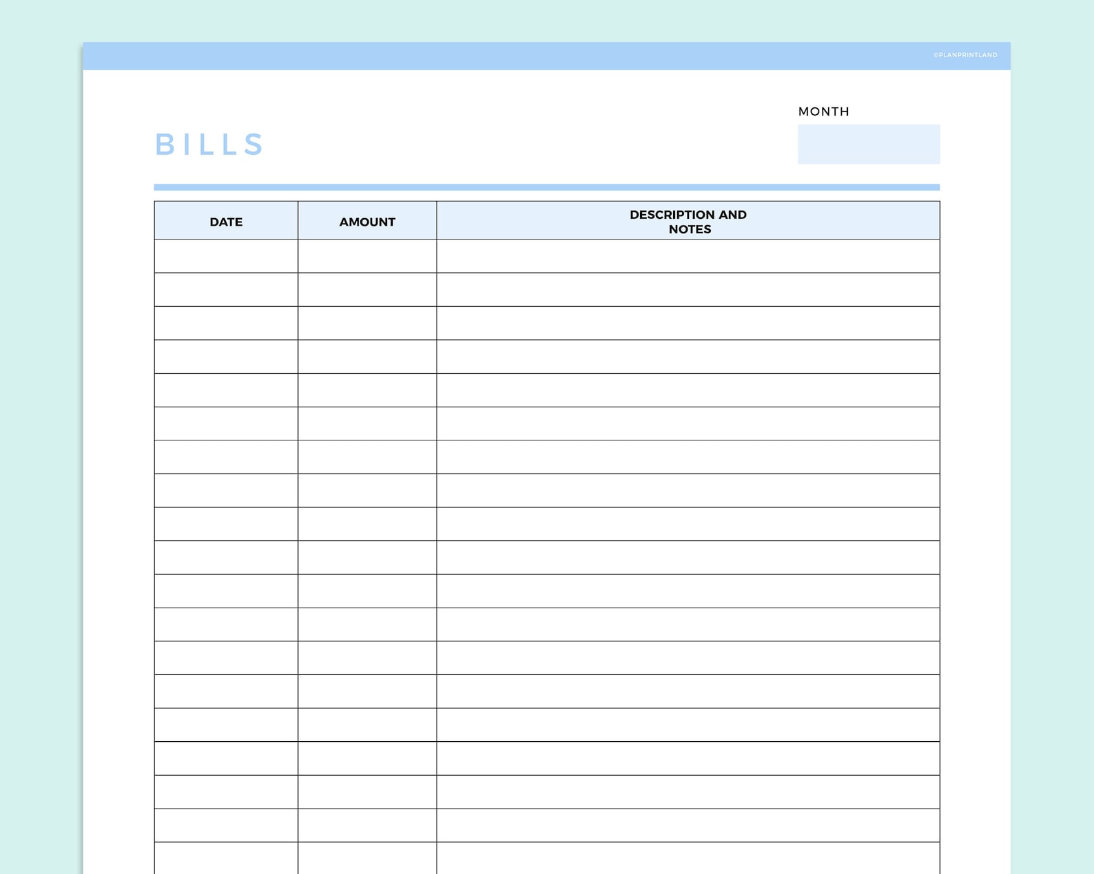 Editable Bill Tracker Printable, Bills Tracker, Monthly Bill Tracker ...