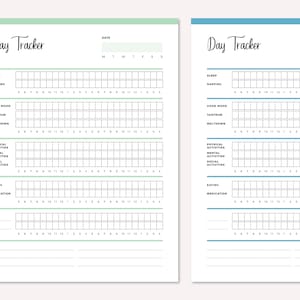 Autistic Child Care Log Printable, Day Tracker, Behavioural Log, Autism ...