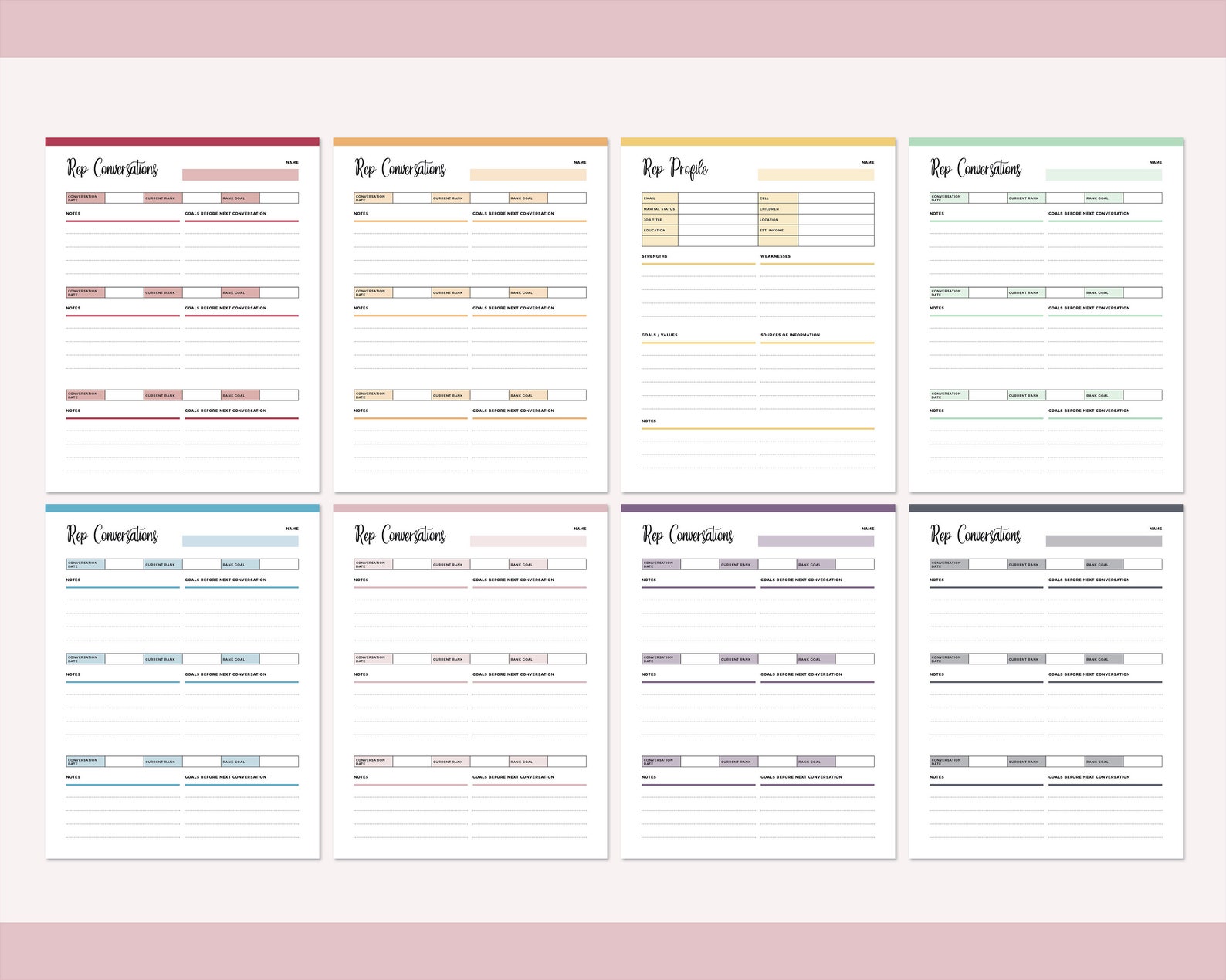 MLM Rep Conversation Log Printable Conversation Tracking - Etsy