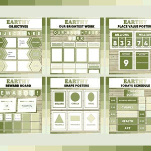 Green Classroom Decor Bundle | Calm Earthy Classroom Theme | Bulletin ...