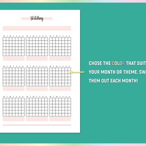 A5 Monthly Stretching Template, Printable Stretching Exercises Tracker ...
