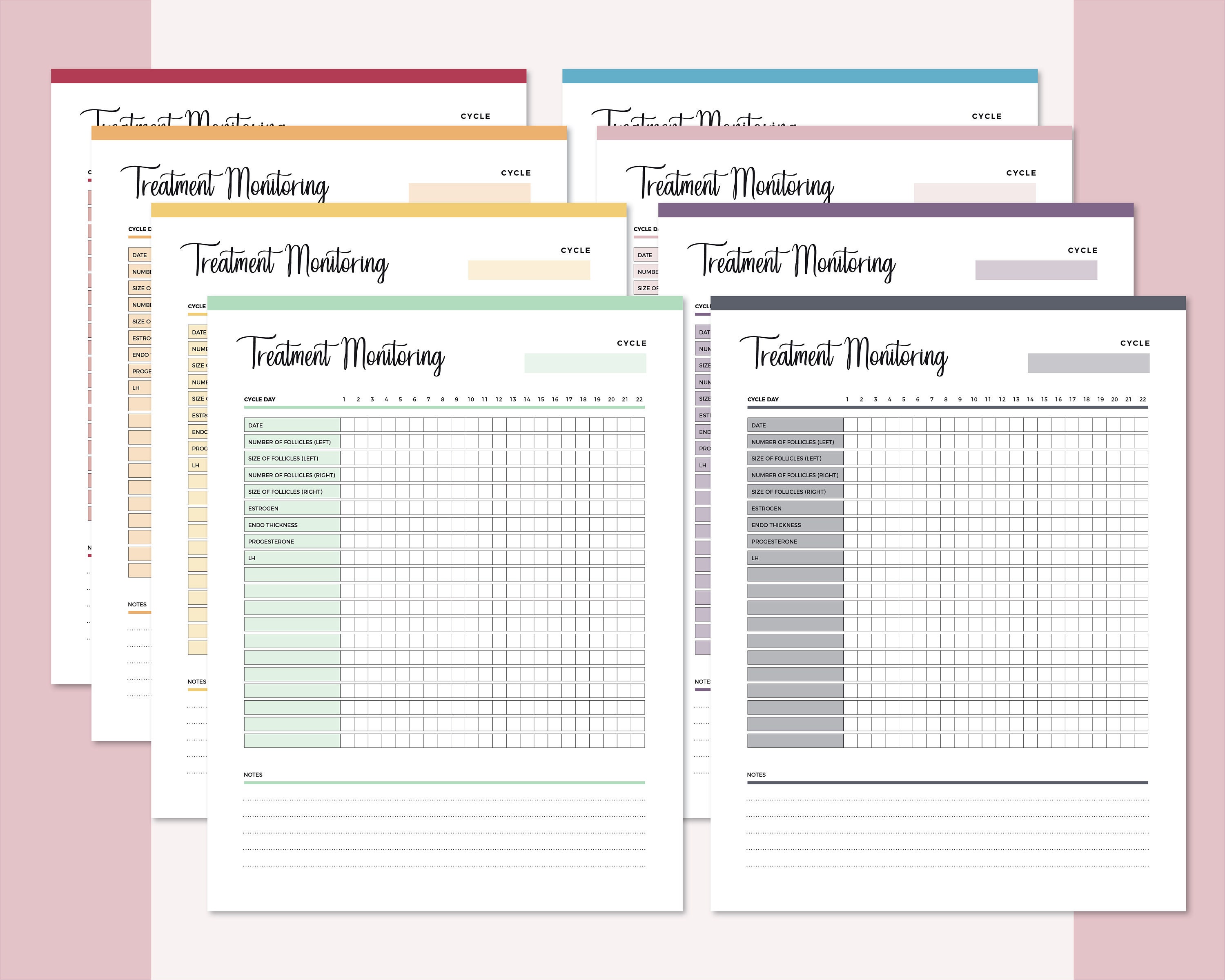 Printable IVF Treatment Record IVF Treatment Monitoring - Etsy