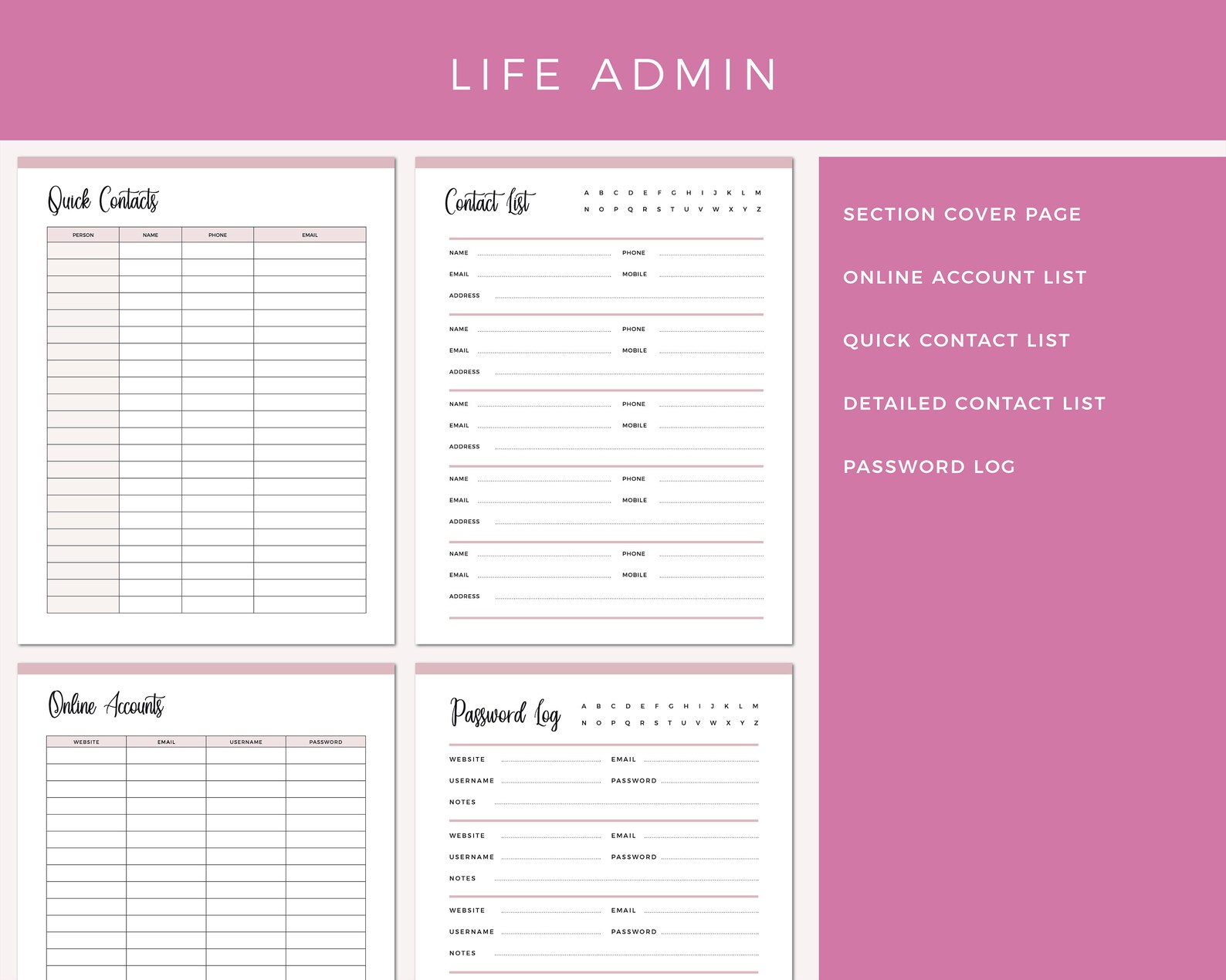 Printable ADHD Planner Adults ADD Binder For Adults ADHD Etsy Printable ADHD Planner Adults ADD Binder For Adults ADHD Etsy