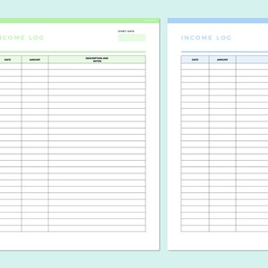 Editable Income Tracker Printable, Fillable Income Log, Side Hustle ...