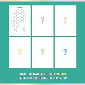 A5 Hexagonal Daily Rating Journal, Printable Hexagon Rating Tracker ...