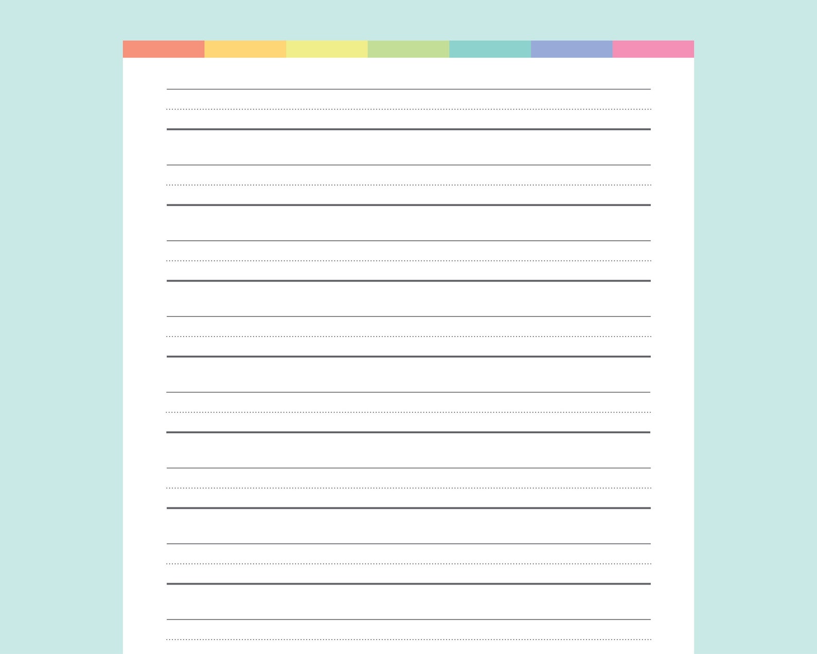 Printable Kids Handwriting Practice Paper, Preschool Writing ...