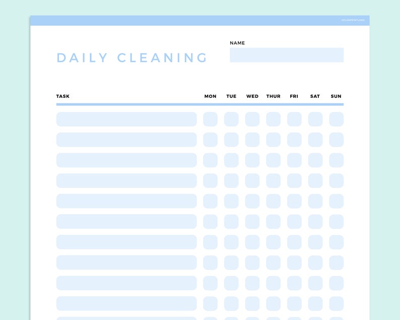 Editable Daily Cleaning Checklist, Fillable Cleaning Schedule, Cleaning ...