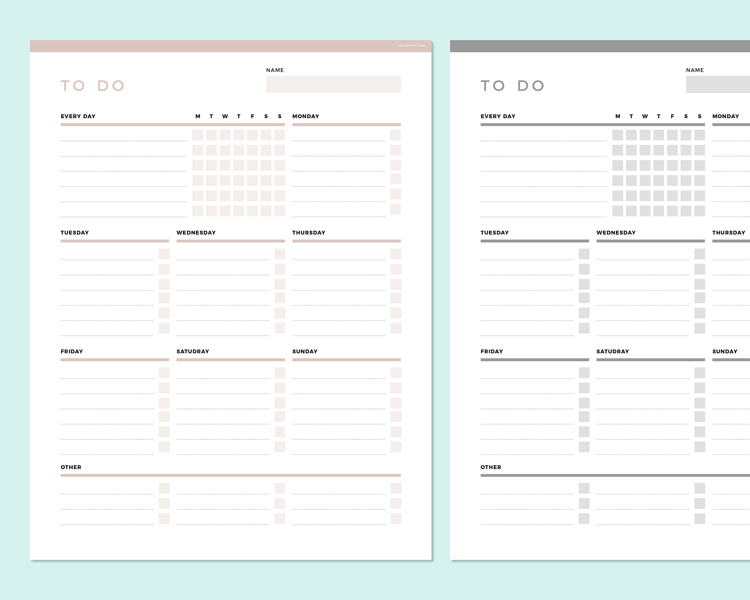 Editable to Do List Printable Fillable to Do Planner Daily - Etsy Australia