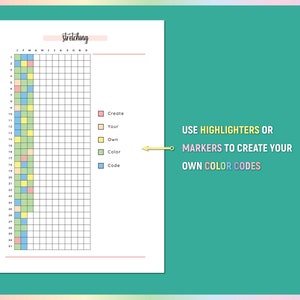 A5 Stretching Tracker, Printable Body Stretches Journal, Simple Yoga ...
