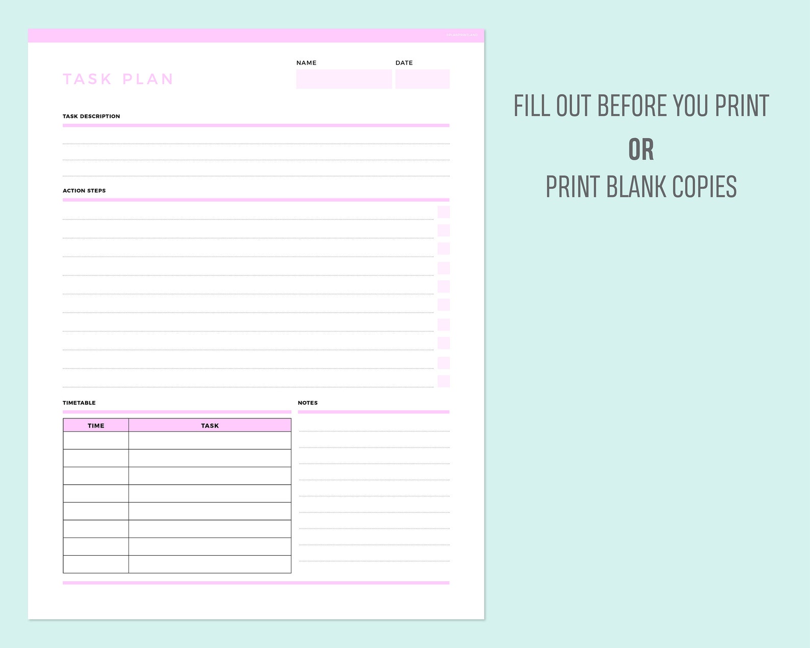 Editable Task Planner Printable, ADHD Task Planner, Project Planner ...