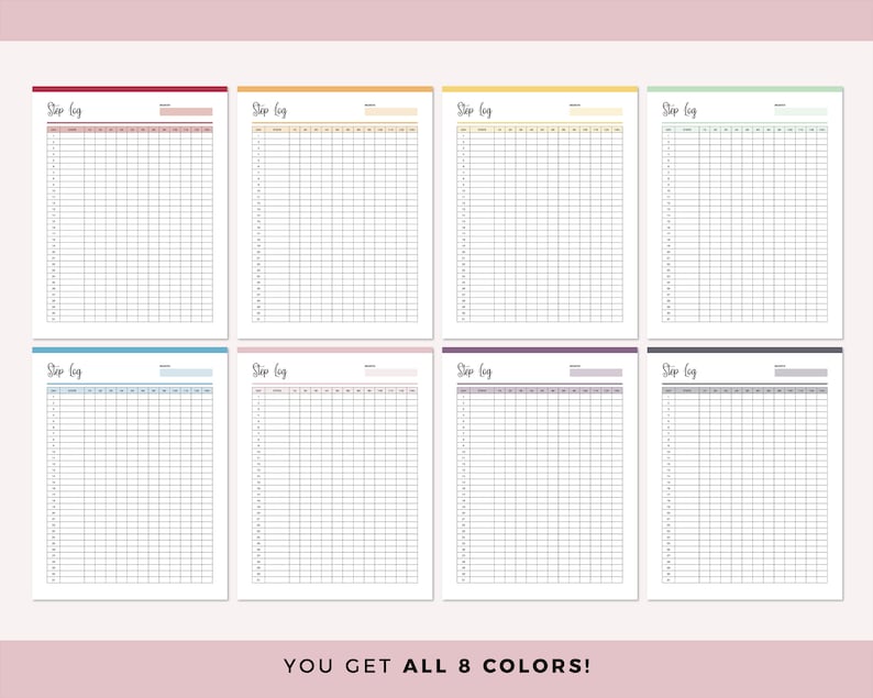 Step Tracker Printable, Step Counter, Daily Step Log, Monthly Step ...