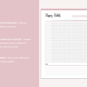 Printable Happy Habit Tracker, Habit Tracking, Happiness Log ...