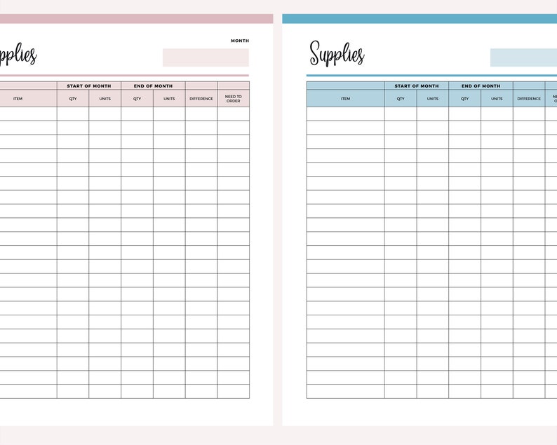 Printable Inventory Tracker Inventory Sheet Craft Business - Etsy