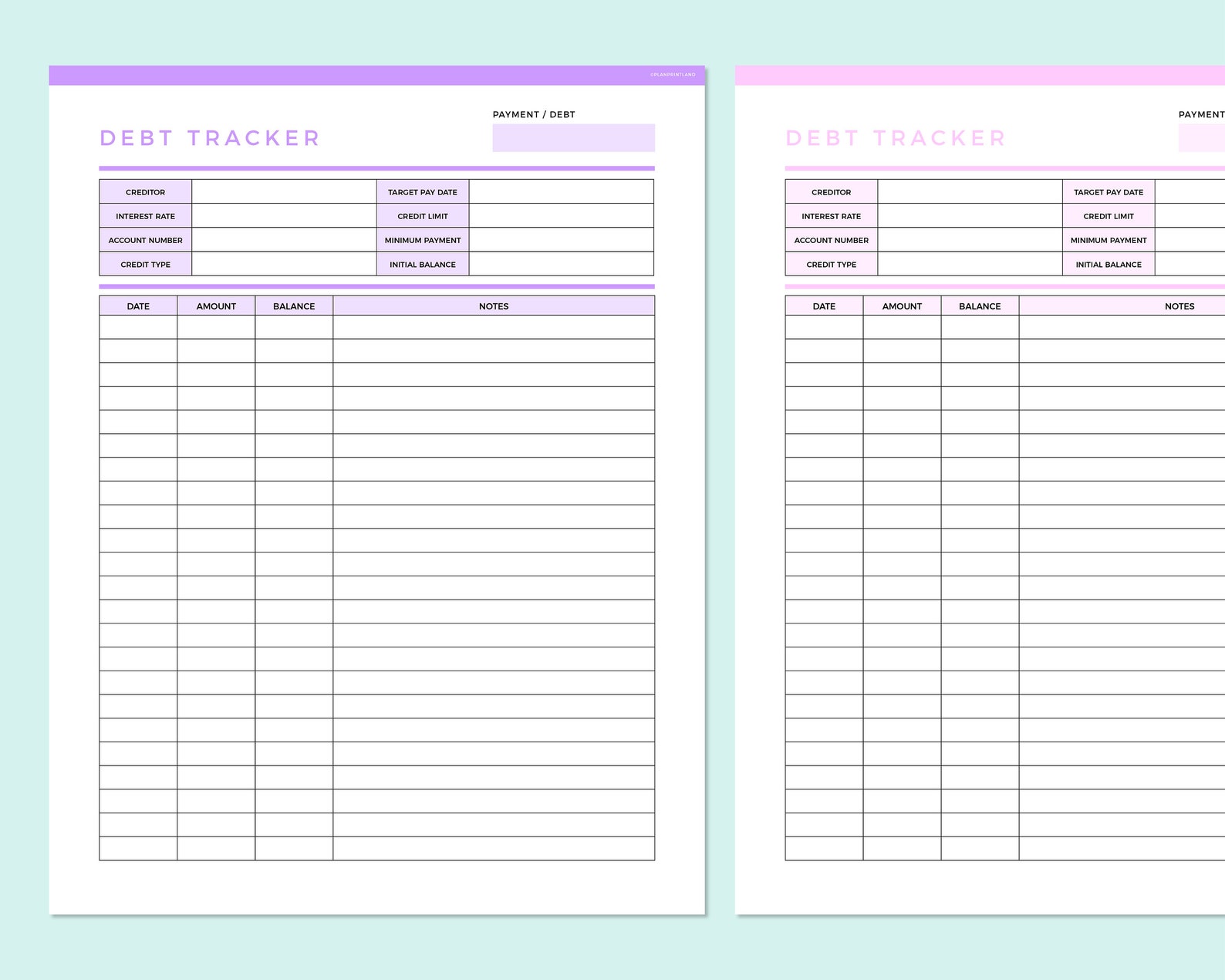 Editable Debt Payment Tracker, Fillable Debt Tracker, Debt Payoff ...