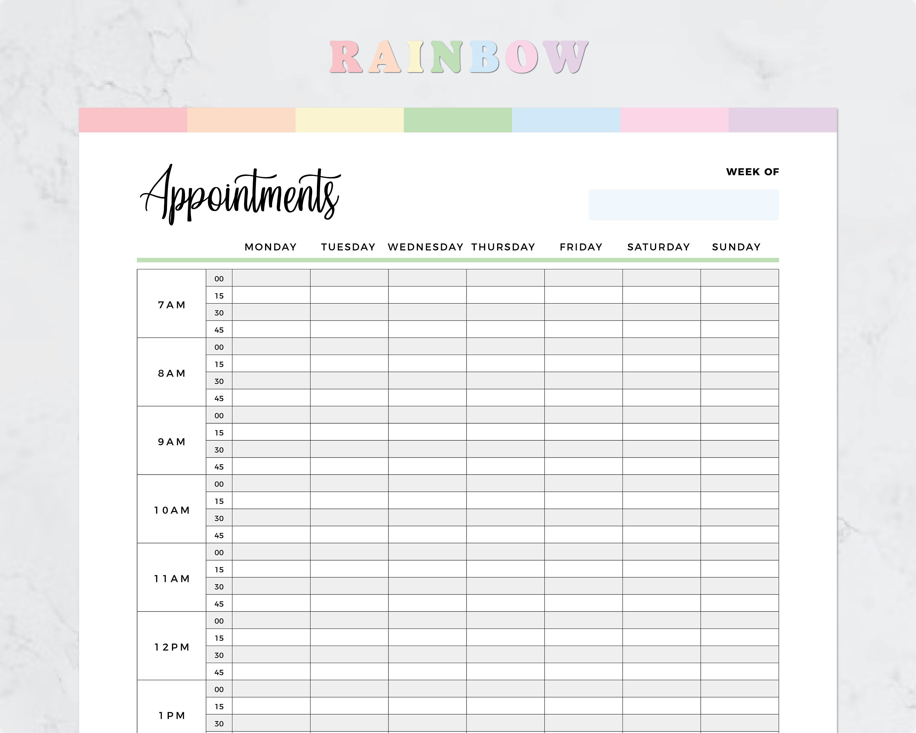 Appointment Book Printable for Small Business - Etsy