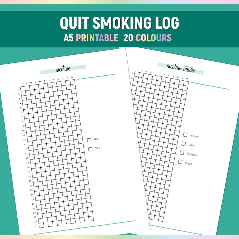 Nicotine Planner - Etsy