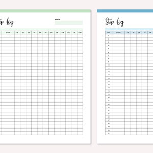 Step Tracker Printable Step Counter Daily Step Log Monthly - Etsy México
