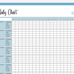 Printable Baby Care Log, Babysitter Printable, Baby Tracker, Feeding ...