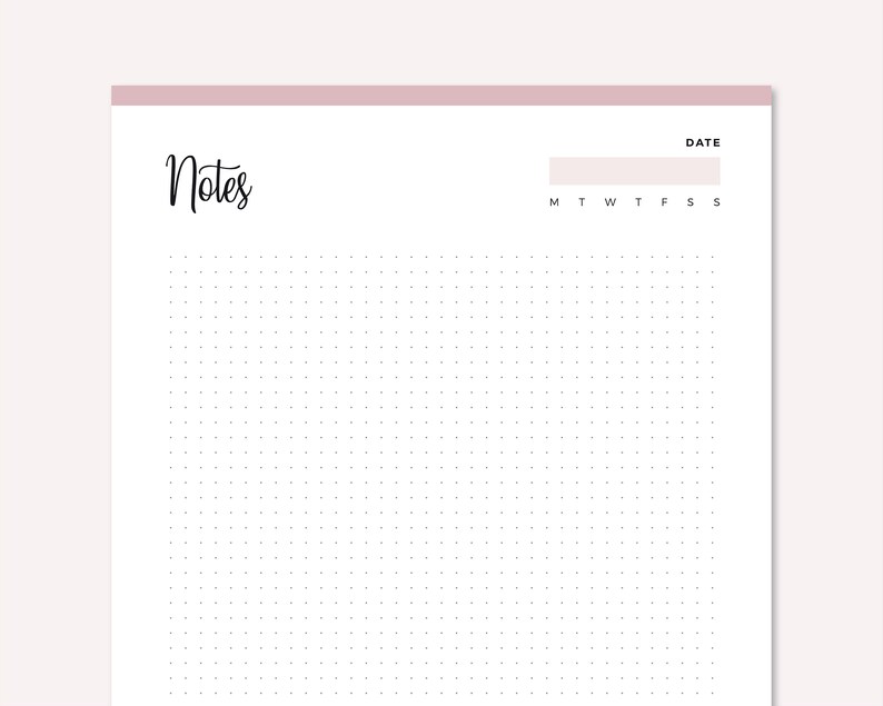 Printable Dot Grid Notes Pages Print at Home Journal Pages - Etsy