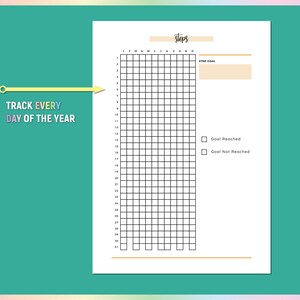 A5 Steps Tracker, Printable Walking Journal, Simple Healthy Step Chart ...