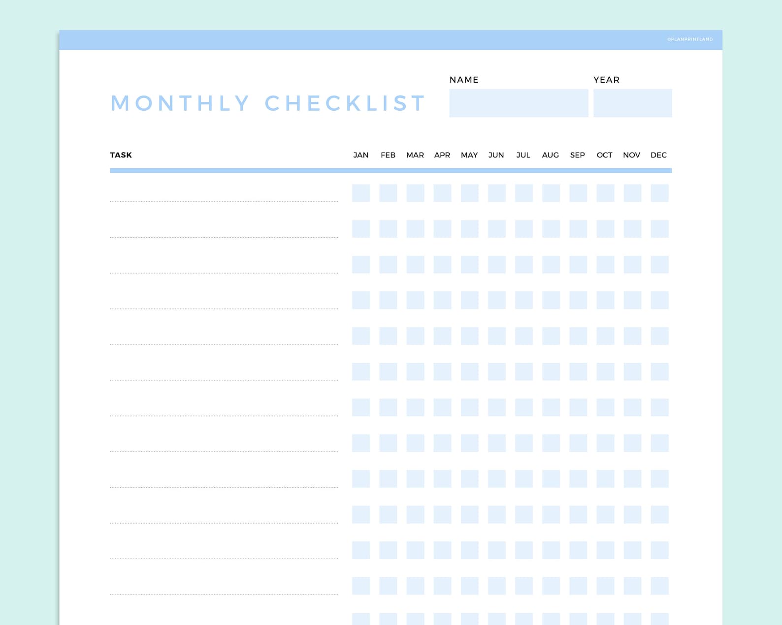 Editable Monthly Checklist Printable Month to Do List - Etsy UK