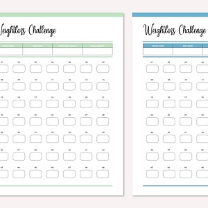 Printable 7 Week Weightloss Tracker PDF, 49 Day Weightloss Challenge ...