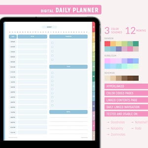 Digital Daily Planner, to Do Planner for Ipad, 1 Hour Planner, Todays ...