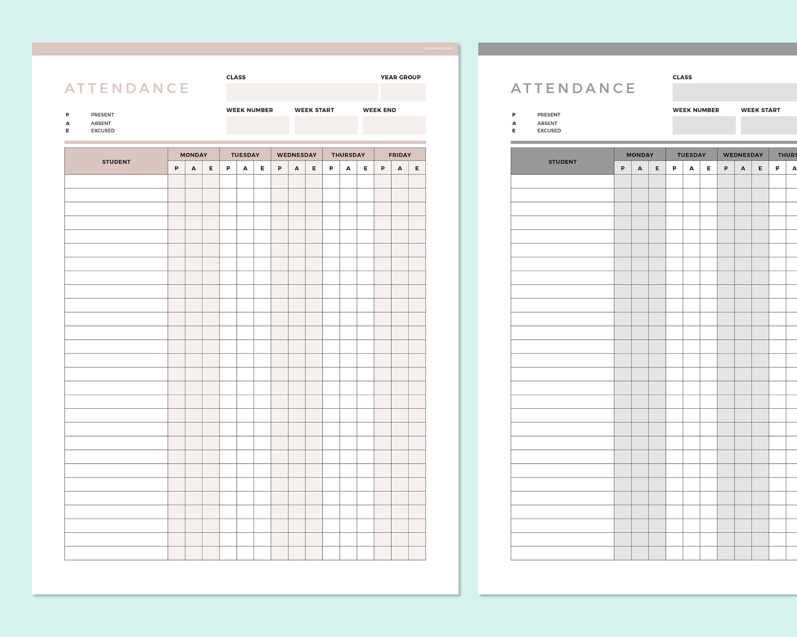 Editable Attendance Sheet Printable School Attendance Log - Etsy