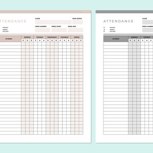 Editable Attendance Sheet Printable, School Attendance Log, Attendance ...