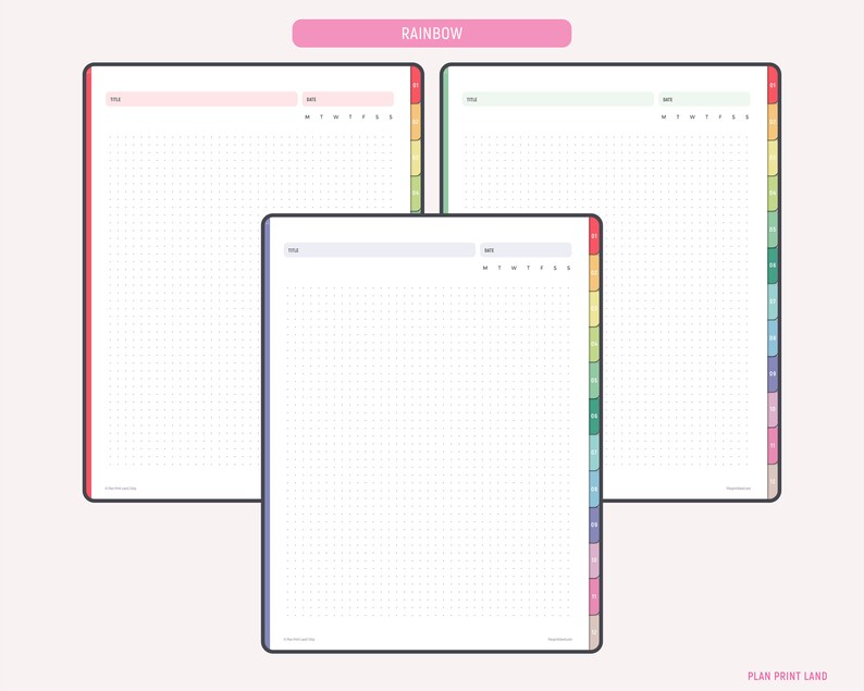 Digital Dot Grid Notebook, Dotted Note Book for Goodnotes, Notability ...