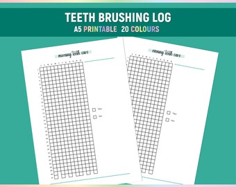 Editable Kids Teeth Brushing Chart, Personalized Brush Teeth Chart ...