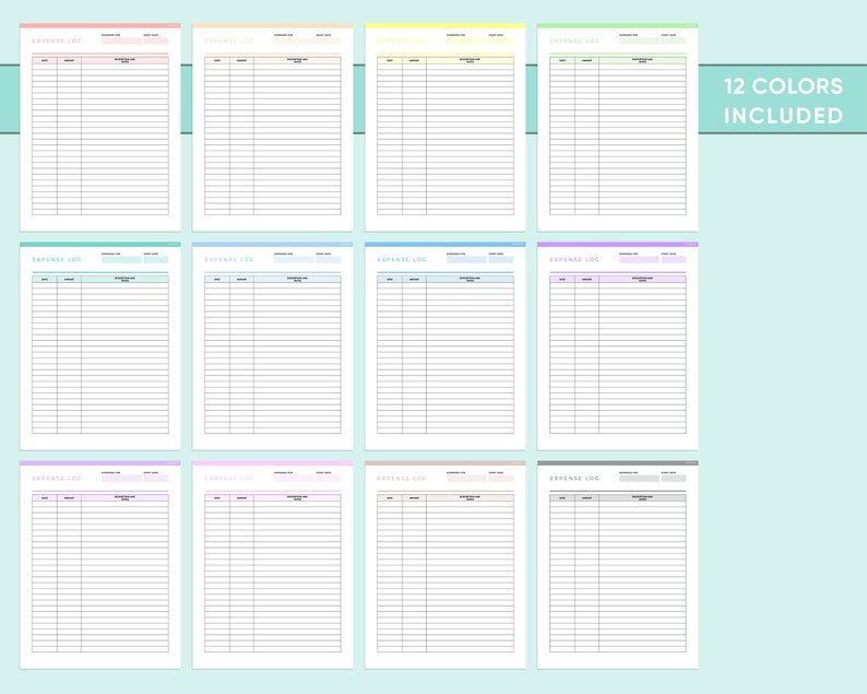 Editable Expense Log Printable, Fillable Expense Tracker, Spending ...