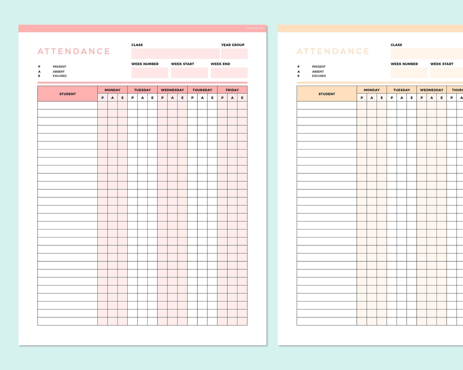Editable Attendance Sheet Printable, School Attendance Log, Attendance ...