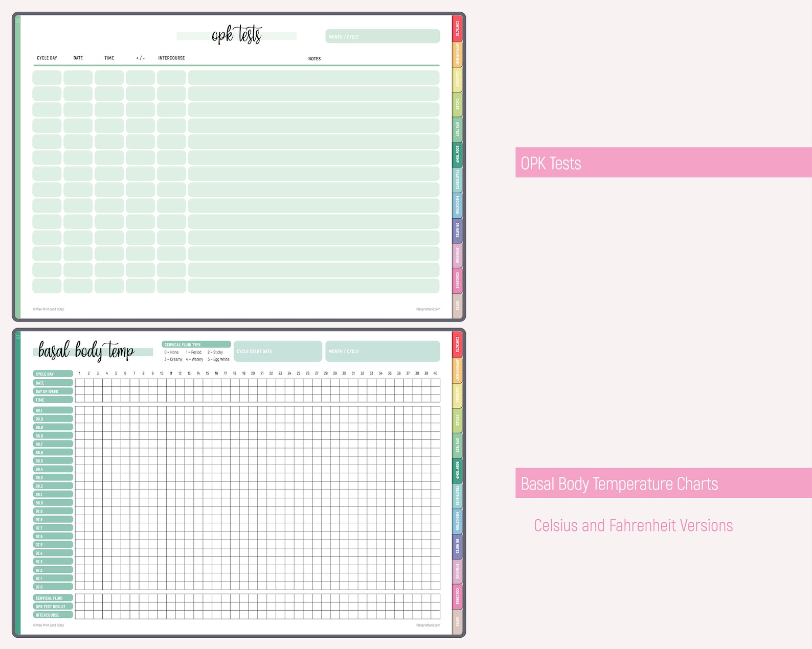 Digital IVF Planner, TTC Journal, IUI Medication Tracker, Conception ...