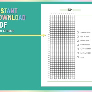 A5 Steps Tracker, Printable Walking Journal, Simple Healthy Step Chart ...