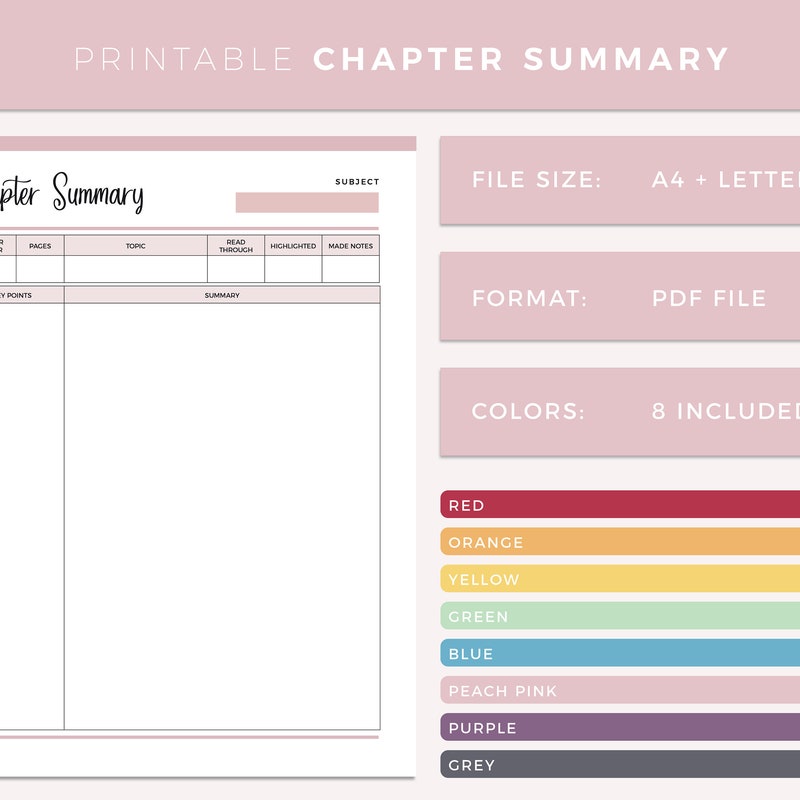 Textbook Note Template - Etsy
