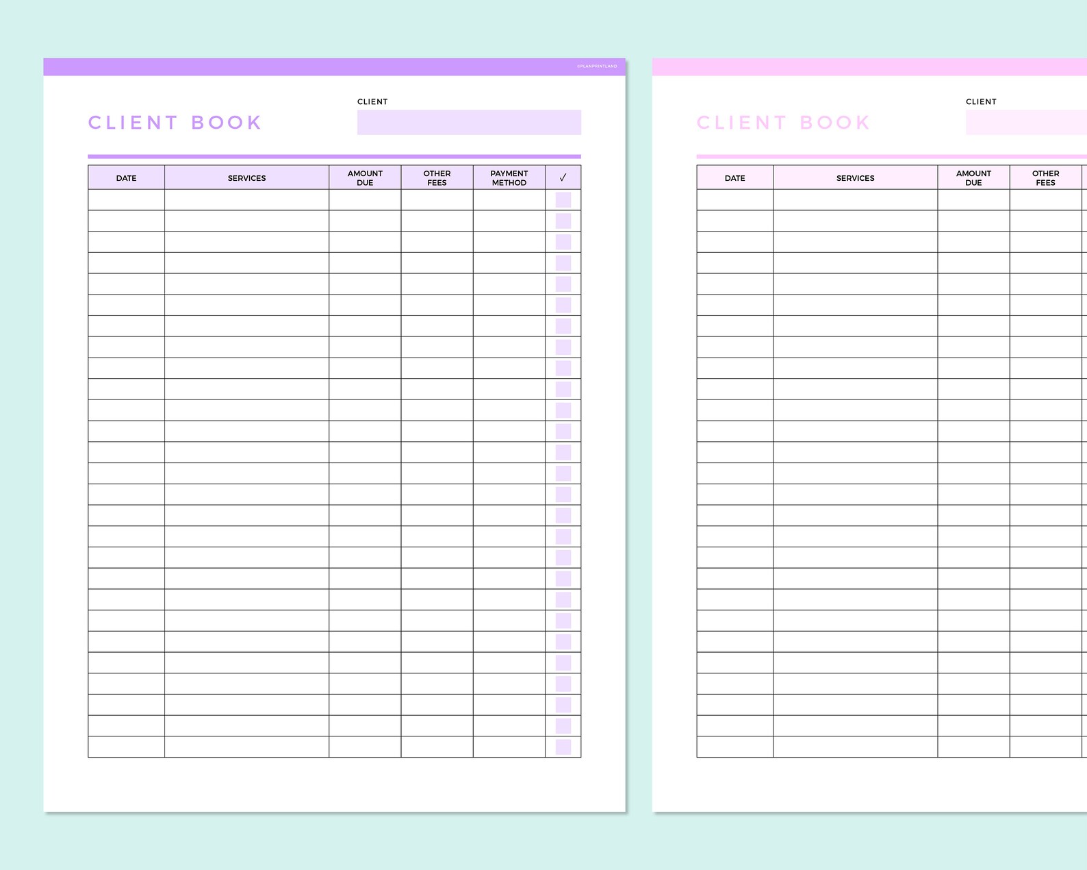 Editable Client Tracker Client Book Client Log Client - Etsy