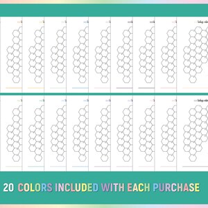 A5 Hexagonal Daily Rating Journal, Printable Hexagon Rating Tracker ...