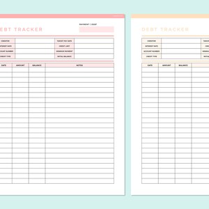 Editable Debt Payment Tracker, Fillable Debt Tracker, Debt Payoff ...