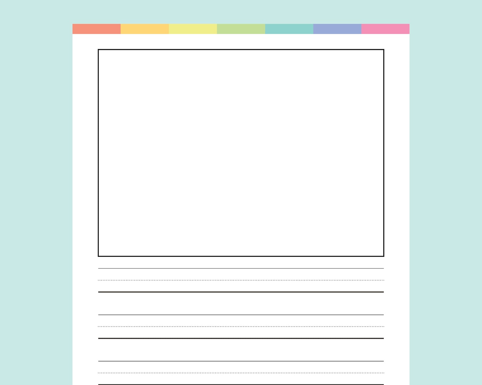 Printable Kids Story Paper, Childrens Draw and Write Template, Kids ...