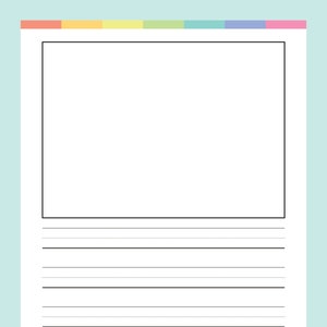 Printable Kids Story Paper, Childrens Draw and Write Template, Kids ...
