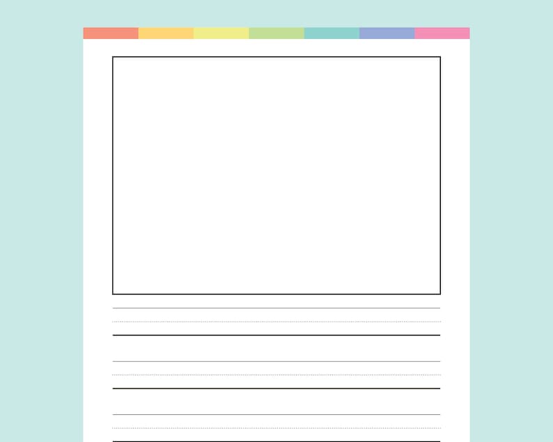 Printable Kids Story Paper Childrens Draw and Write Template - Etsy
