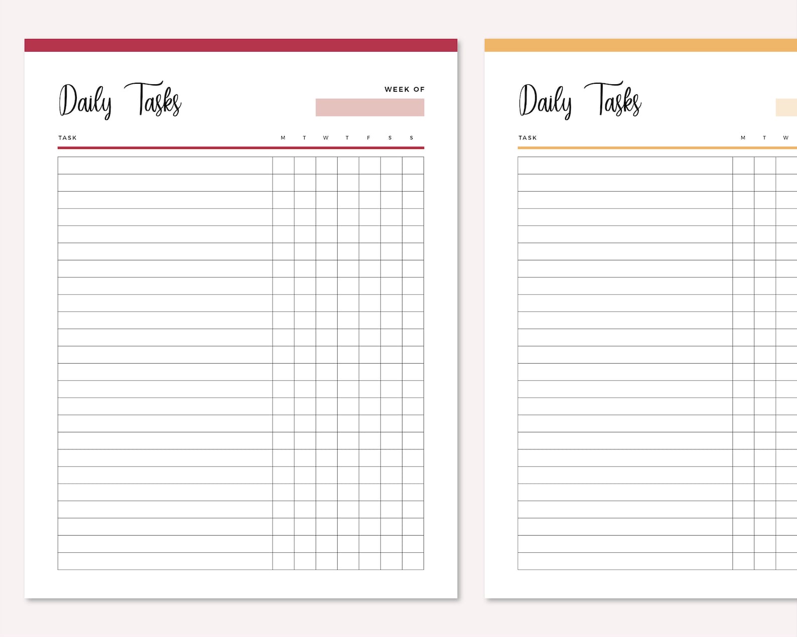 Printable Daily Checklist Daily Task Checklist Template - Etsy UK
