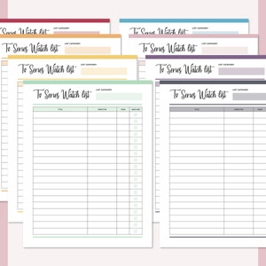 TV Series Watchlist Printable, Television Show Watch List, TV Shows to ...