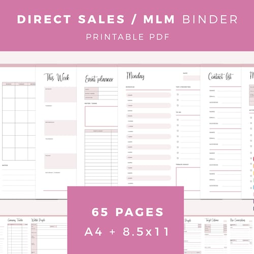 Printable Direct Sales Planner - Etsy