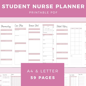 Student Nurse Planner Printable, Nursing Student Planner, Nursing ...